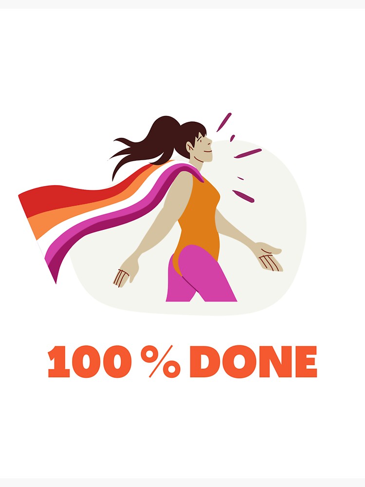 "Copy of 100 percent done" Sticker by HIKE-CAMPING | Redbubble