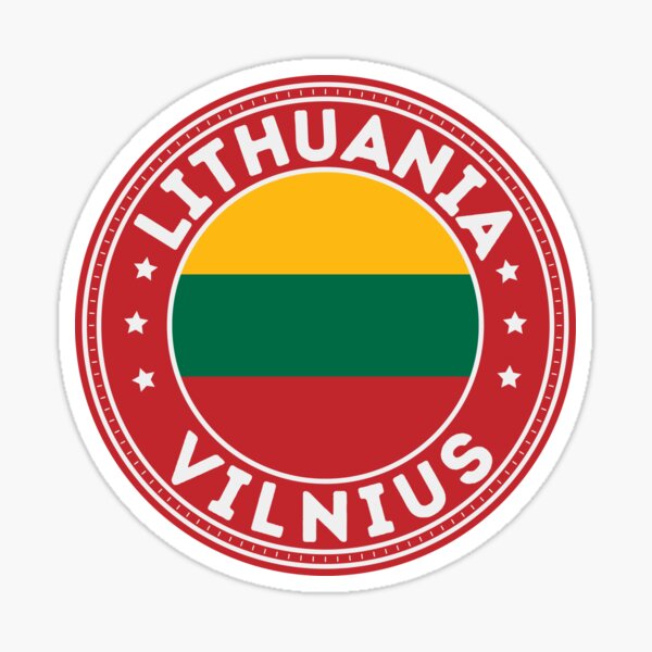 "Vilnius Lithuanian Flag " Sticker by worldpopulation | Redbubble