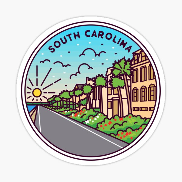 "South Carolina | SC Illustrated Badge | Retro Vintage | Nature ...
