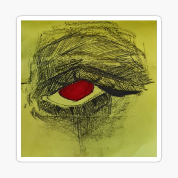 "red eye" Sticker by Arrow-Widow7 | Redbubble