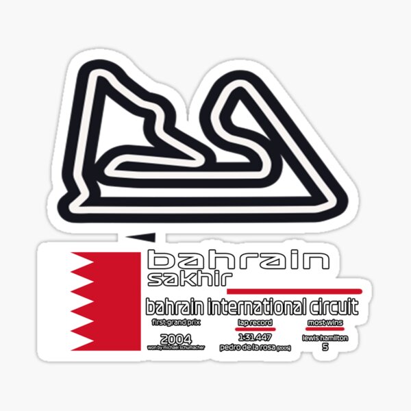 "Bahrain International Circuit F1 Records" Sticker by XXI-21 | Redbubble