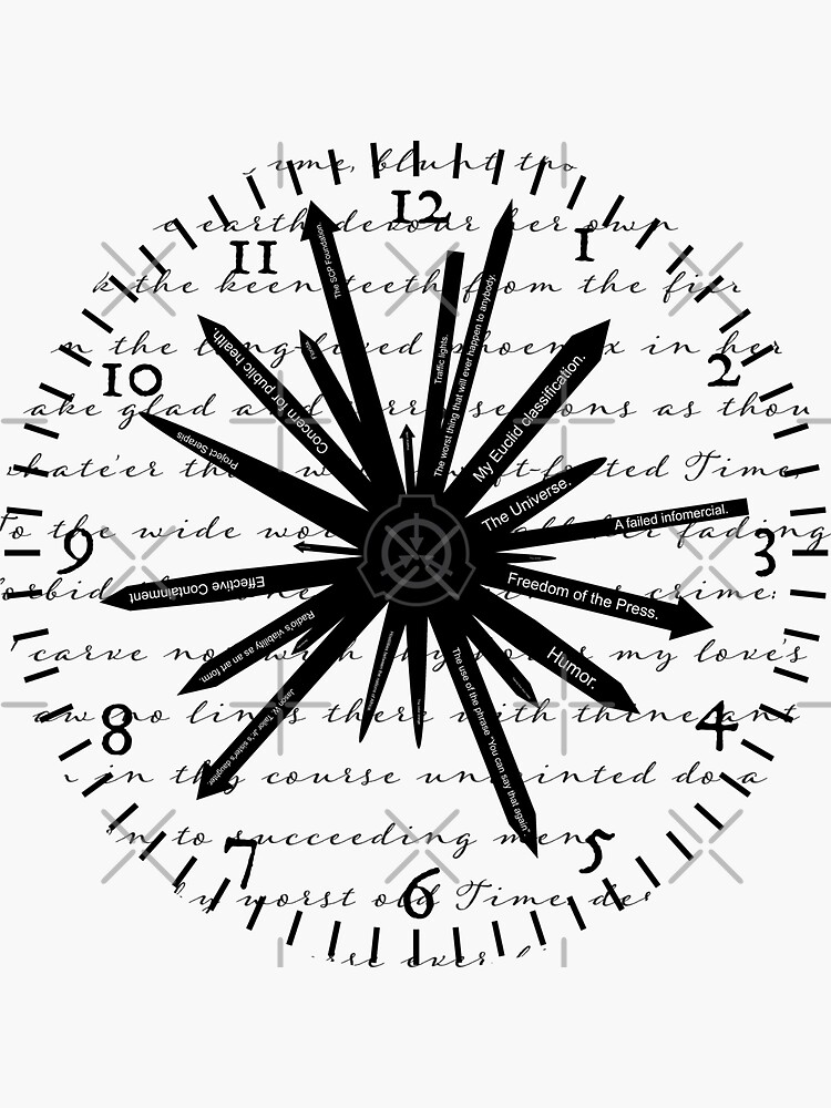 "SCP-1032 The Prediction Clock" Sticker by opalskystudio | Redbubble