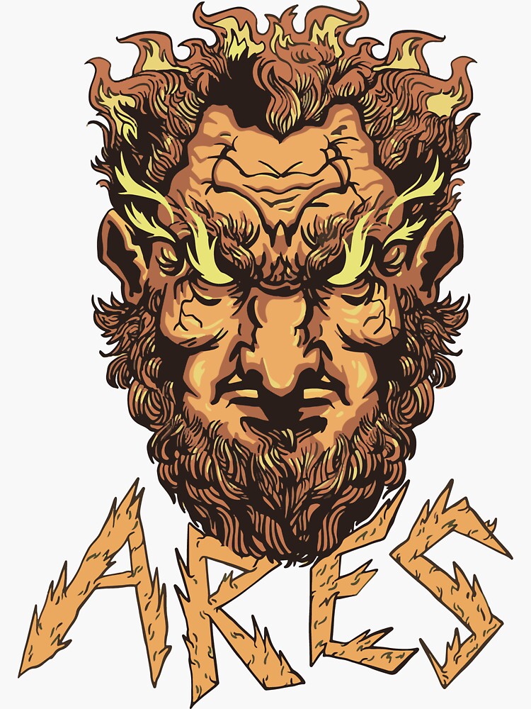 "Greek God Ares" Sticker by Klotho-Fashion | Redbubble