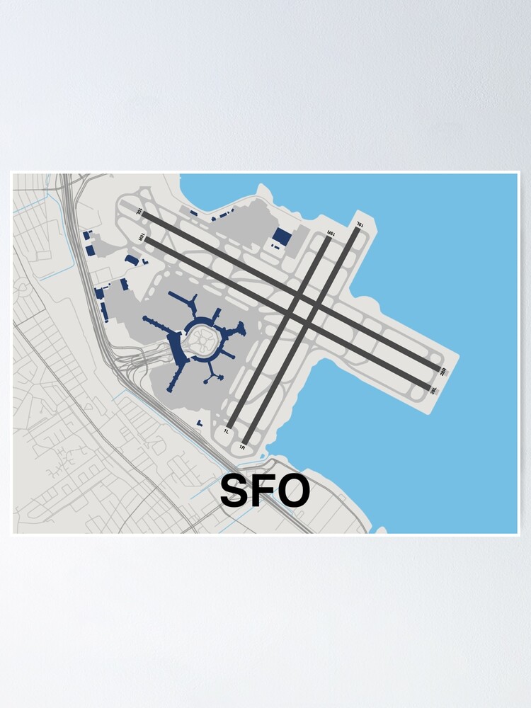 "SFO Map" Poster for Sale by CPTVDesign | Redbubble