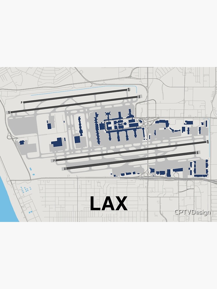 "LAX Map" Poster for Sale by CPTVDesign | Redbubble