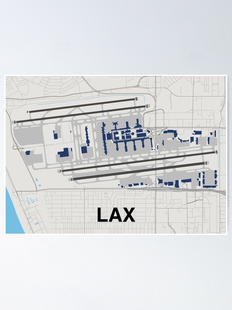"LAX Map" Poster for Sale by CPTVDesign | Redbubble