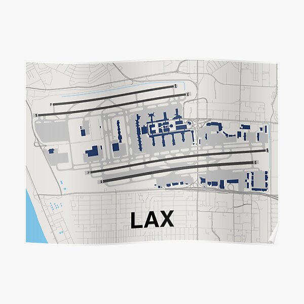 "LAX Map" Poster for Sale by CPTVDesign | Redbubble