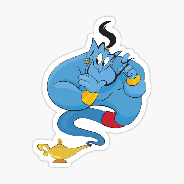 "Genie Aladdin" Sticker by Ghalian | Redbubble