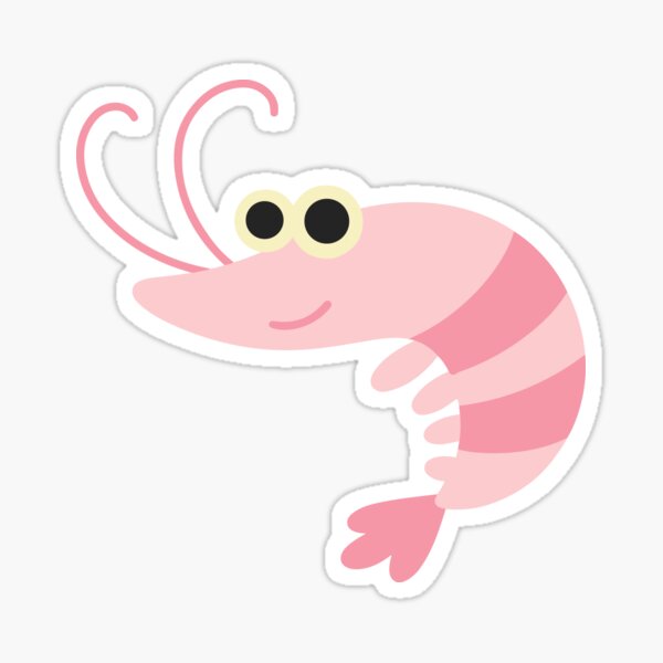 "Cute Little Shrimp" Sticker for Sale by Birdieworks | Redbubble