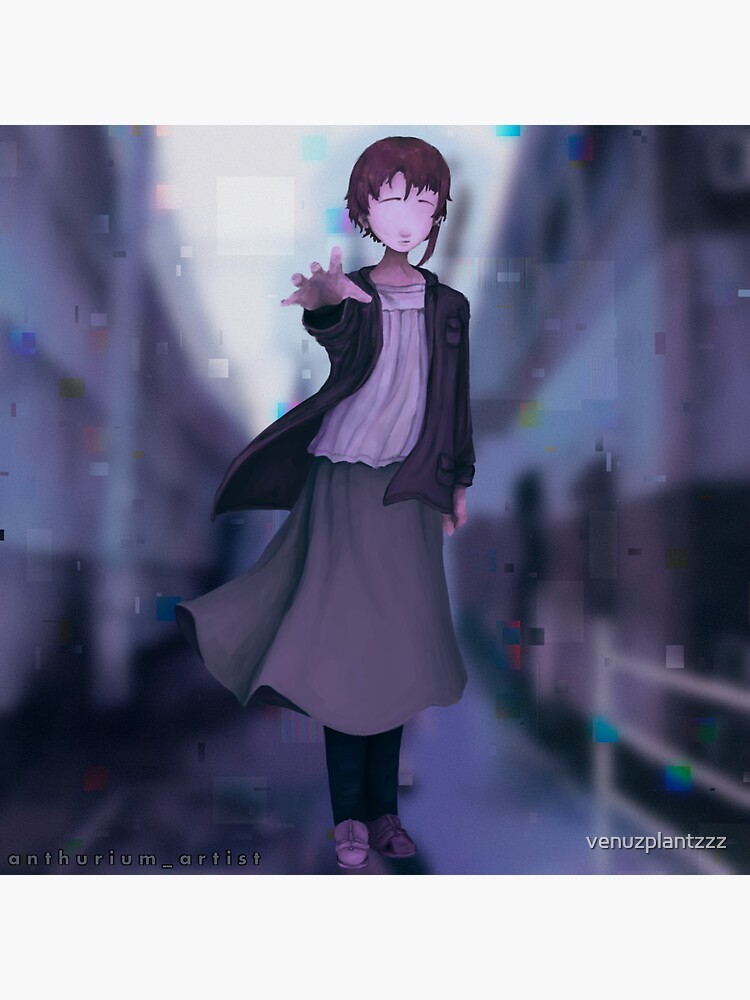 "Serial Experiments Lain (BG)" Sticker by venuzplantzzz | Redbubble