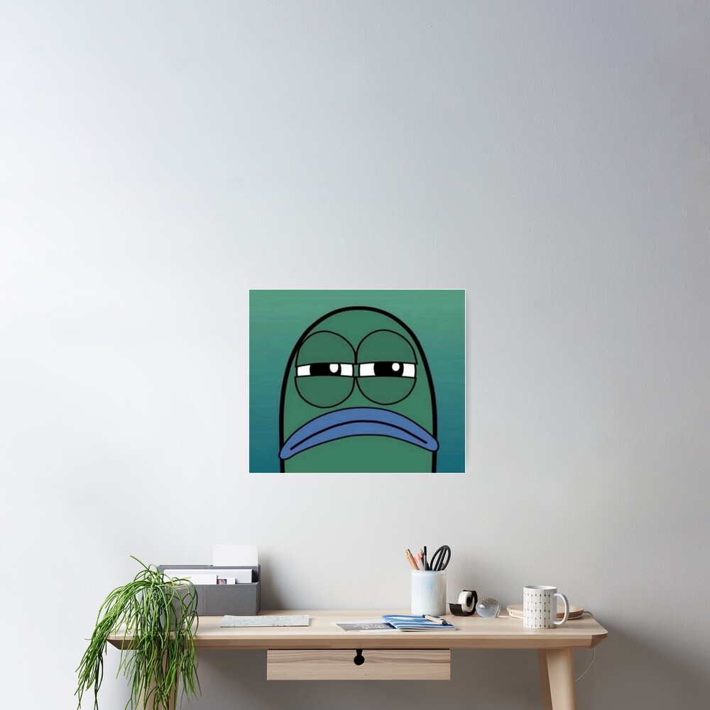"spongebob mad fish" Poster for Sale by Get-Jinxed | Redbubble