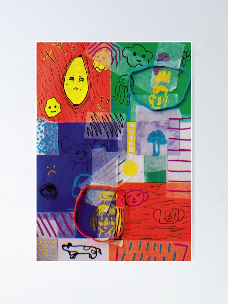 "Funky bright sketchbook design" Poster for Sale by Winkingrats | Redbubble