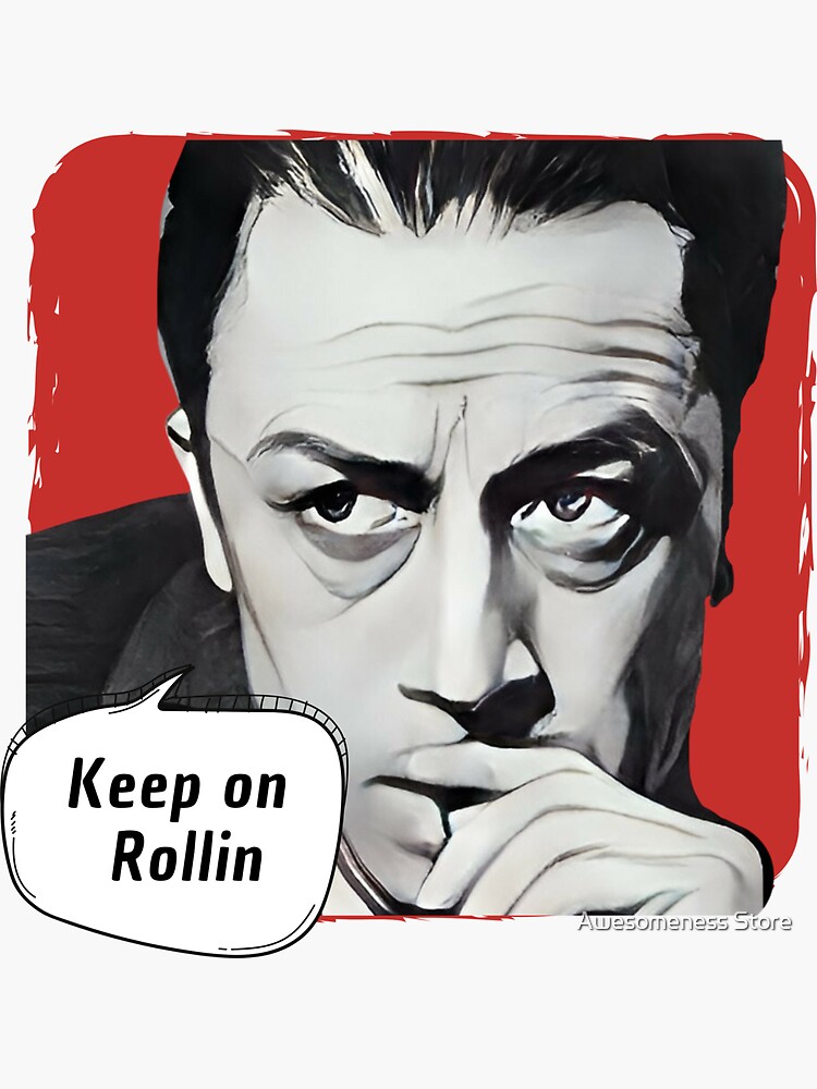 "Albert Camus Keep on Rollin The stone" Sticker for Sale by ...
