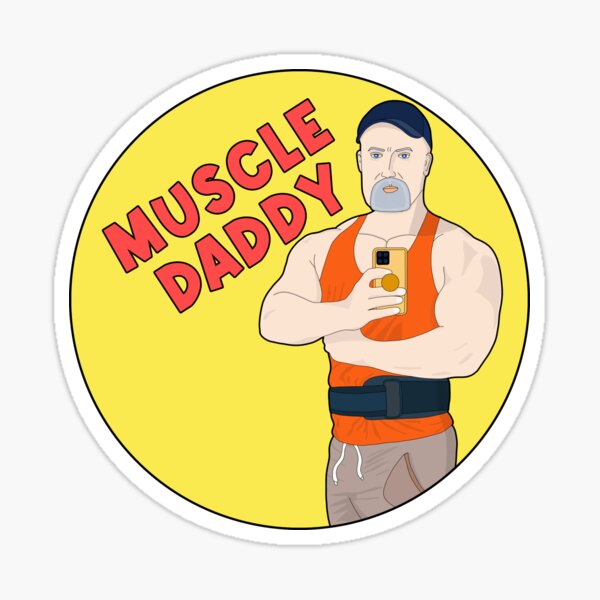"Muscle Daddy" Sticker for Sale by muscledaddies | Redbubble