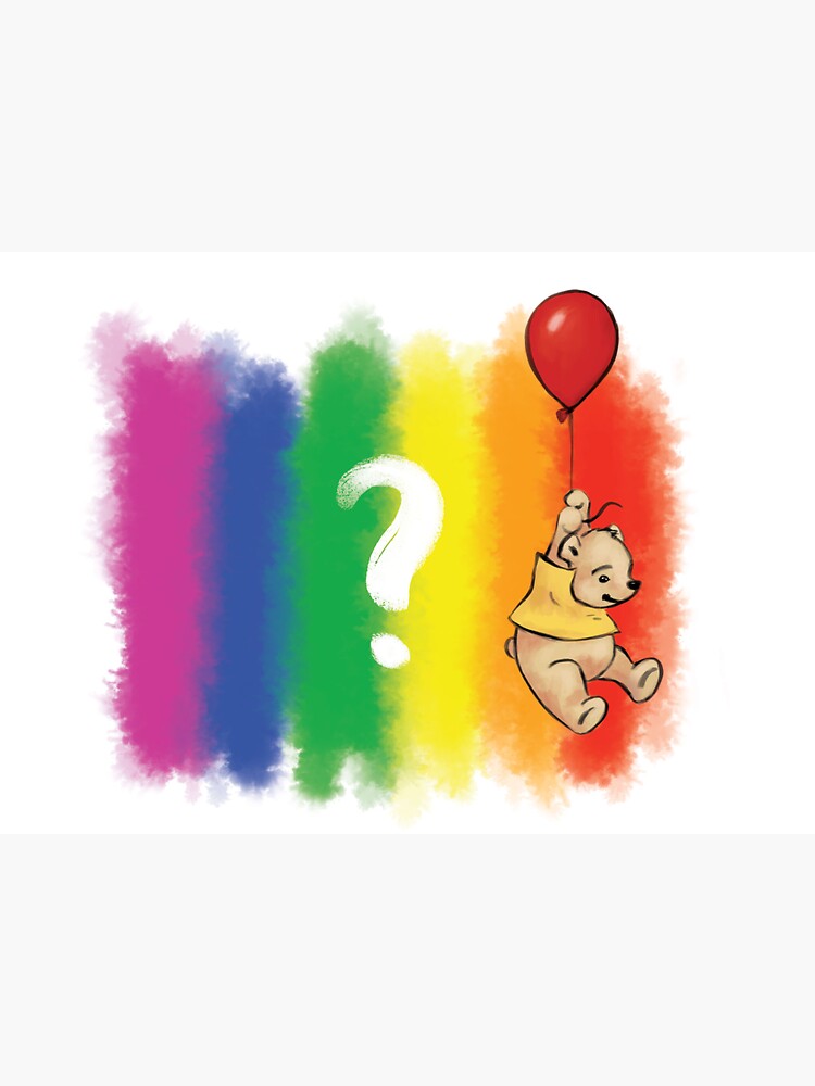 "Pride Bear Questioning" Sticker for Sale by Panterlo | Redbubble