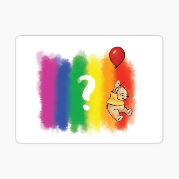 "Pride Bear Questioning" Sticker for Sale by Panterlo | Redbubble
