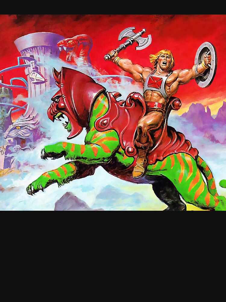 "He-Man on Cringer Into Battle" Essential T-Shirt for Sale by ...