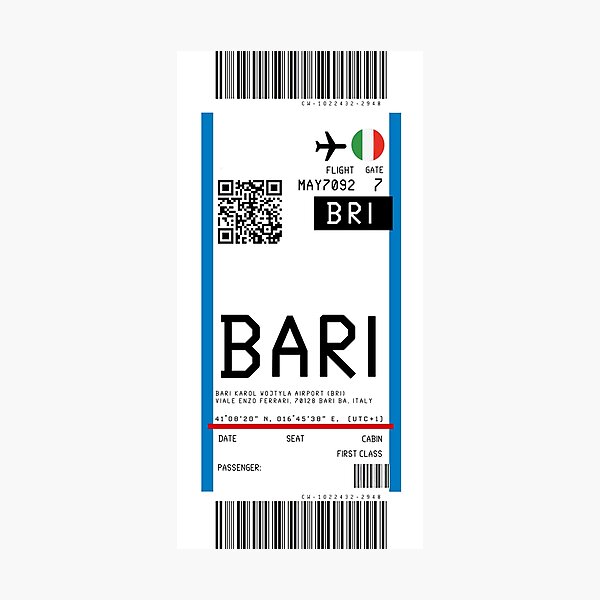 "Bari Karol Wojtyla Airport (BRI) Boarding Pass rickrolled ...