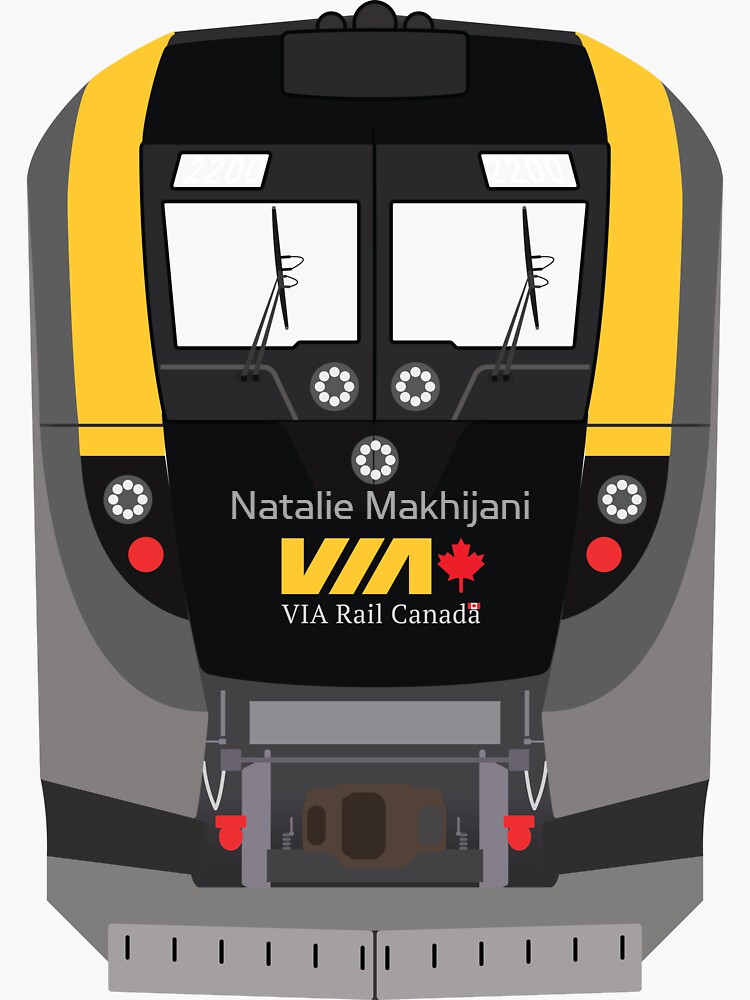 "VIA Rail Canada New Locomotive" Sticker for Sale by CVMakhijani ...