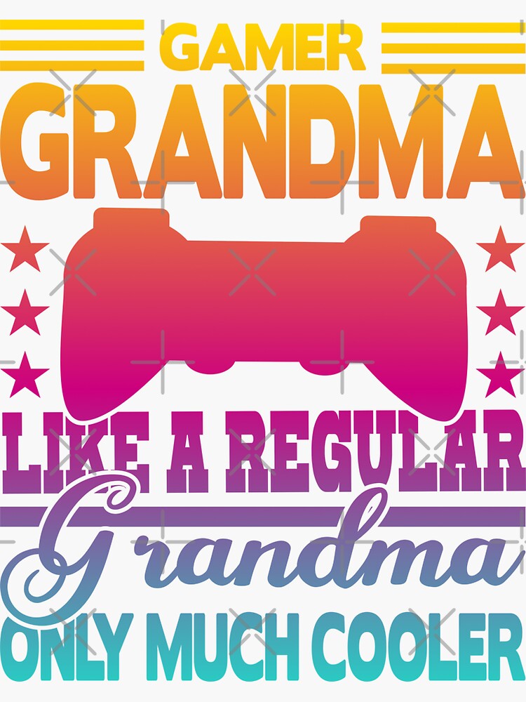 "gamer grandma" Sticker by phys | Redbubble