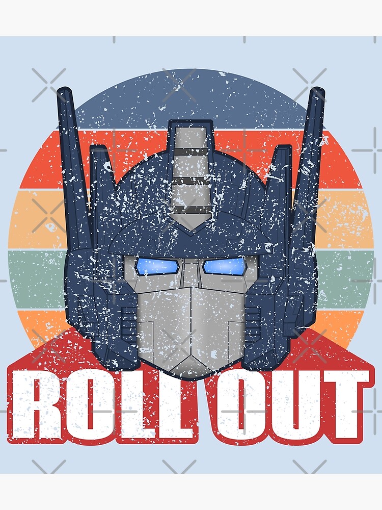 "Autobot Optimus Prime Distressed Retro Roll Out" Poster for Sale by ...
