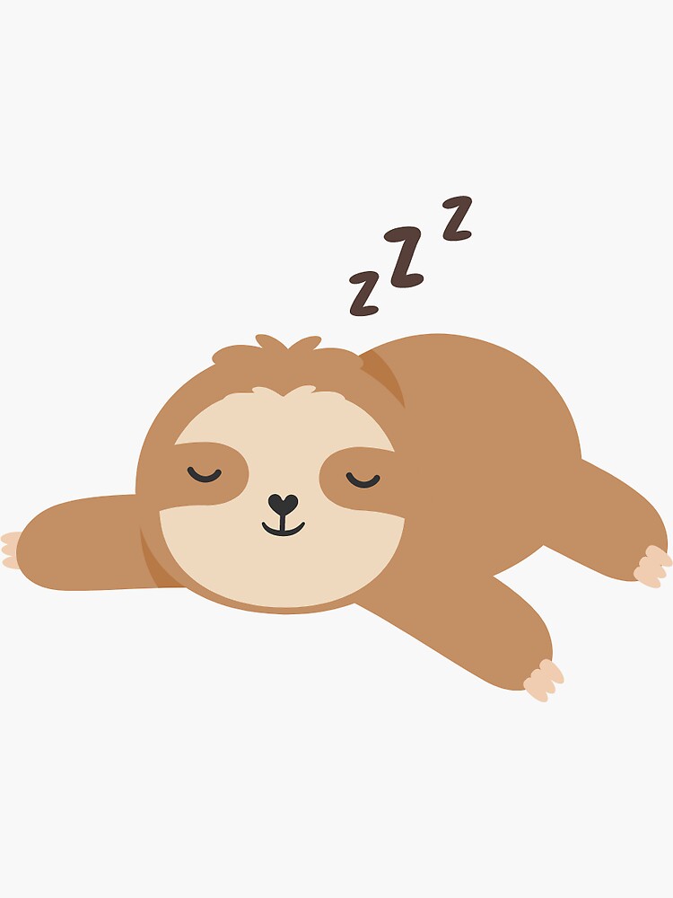 "Snooze Time - Sloth Art" Sticker for Sale by ghettokittyINC | Redbubble