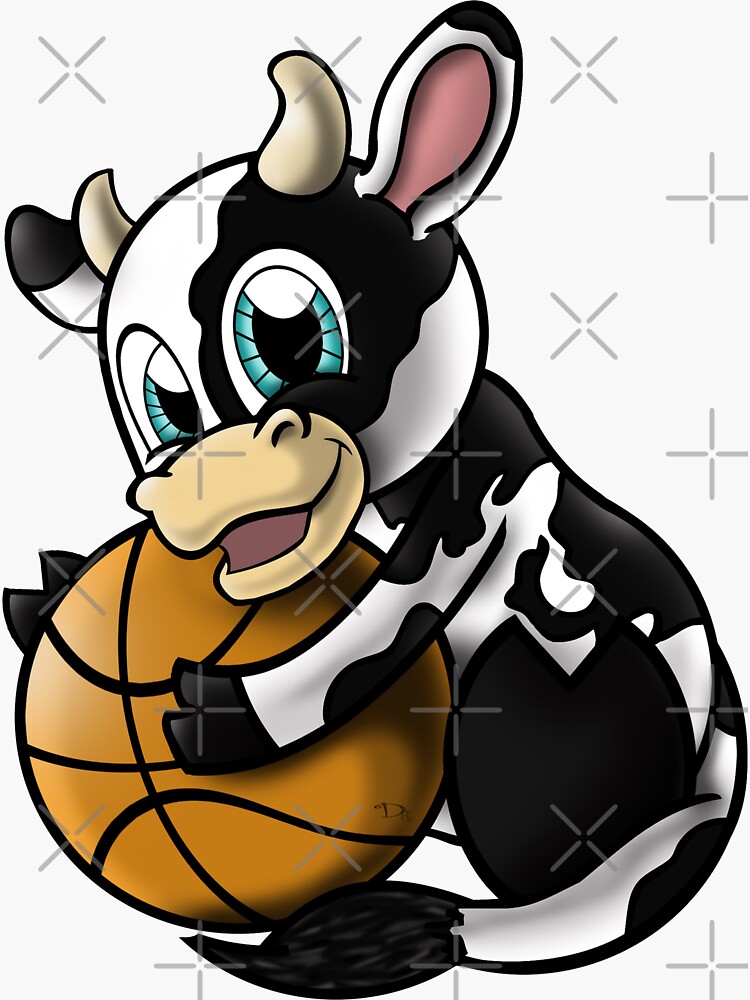 "Cow B-ball" Sticker for Sale by treasured-gift | Redbubble