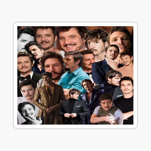 "pedro pascal photo collage" Sticker by T-shirtakStore | Redbubble
