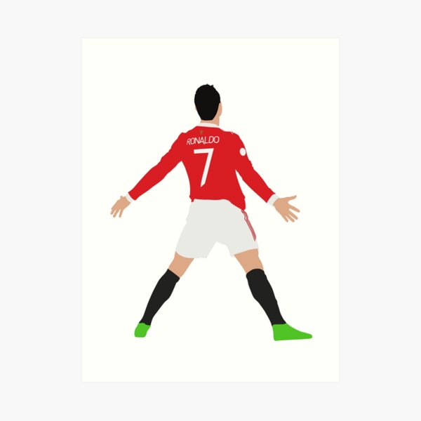"Cristiano Ronaldo Celebration Block Art SIUUUU" Art Print for Sale by ...