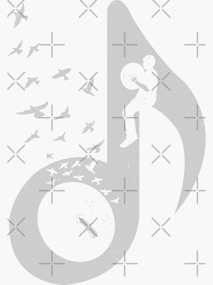 "Musical note - Cymbals" Sticker for Sale by barmalisiRTB | Redbubble