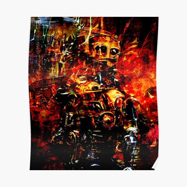 "Magma Mecha abstract art" Poster for Sale by Warjoke | Redbubble