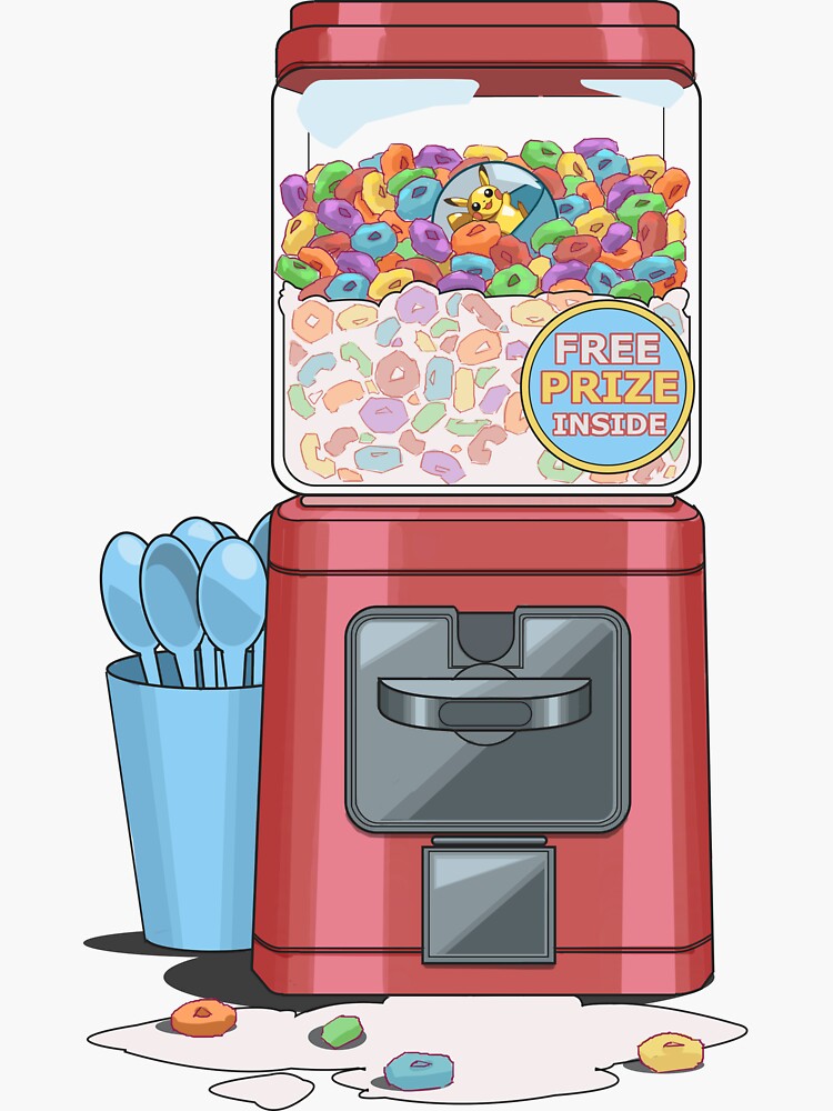"Cereal with Prize" Sticker by Voena | Redbubble