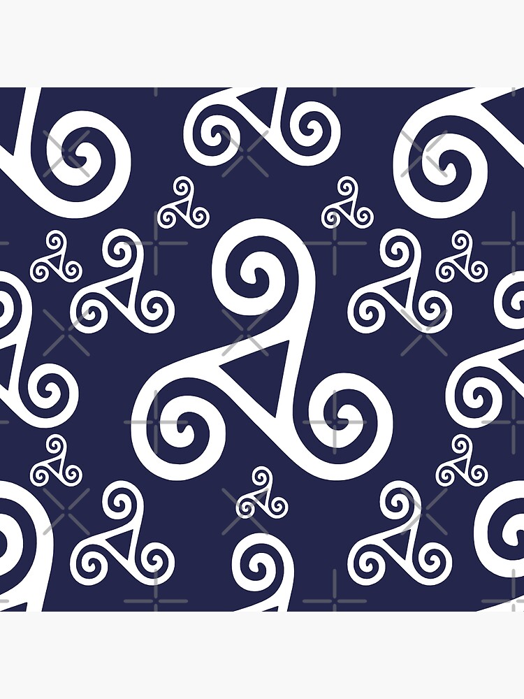 "Navy Celtic Triskele pattern" Sticker for Sale by IkonolexiArt | Redbubble
