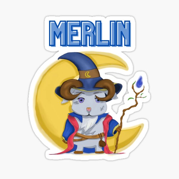 "MERLIN THE GOAT" Sticker by WinterIsa | Redbubble