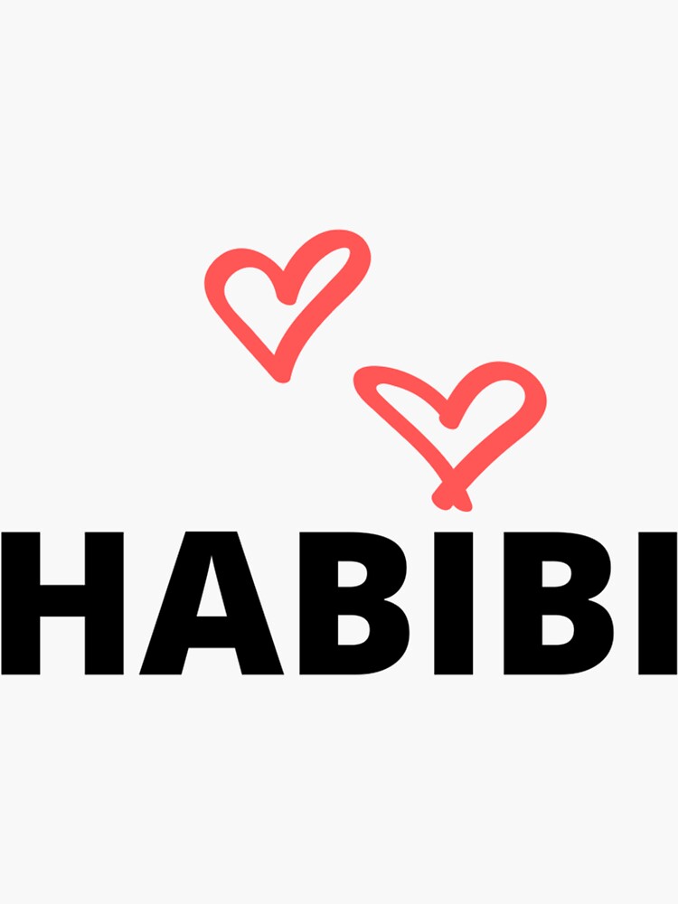 "Habibi حبيبي" Sticker by chipo8art | Redbubble