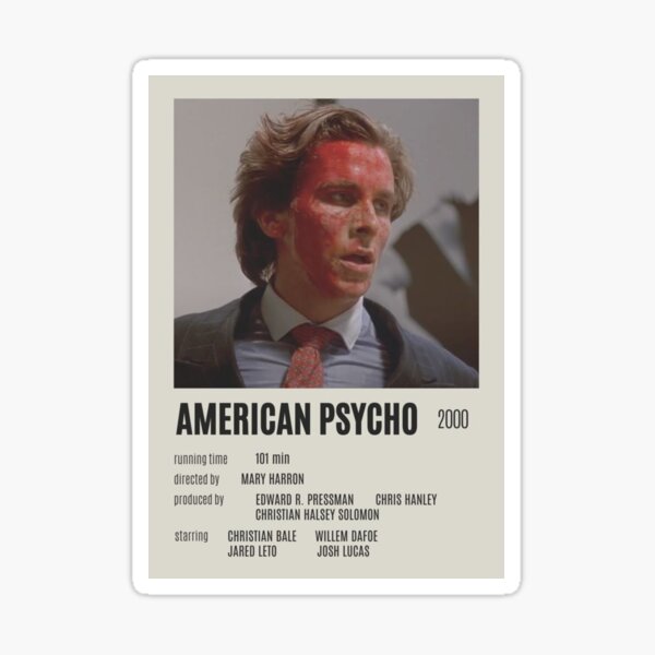"american psycho" Sticker by lisfestyle | Redbubble