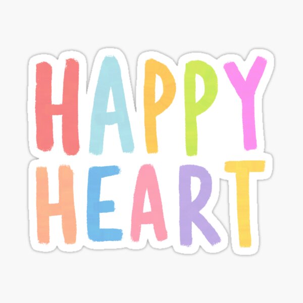 "Happy HEART" Sticker by yoonhapark | Redbubble