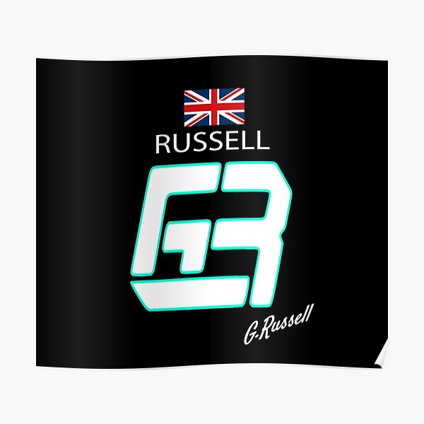 "George Russell Signature British Edition " Poster by ArcticWolfMerch ...
