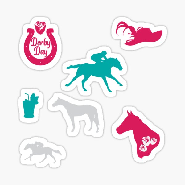 "Horse Racing | Kentucky Derby " Sticker by circus-unicorn | Redbubble