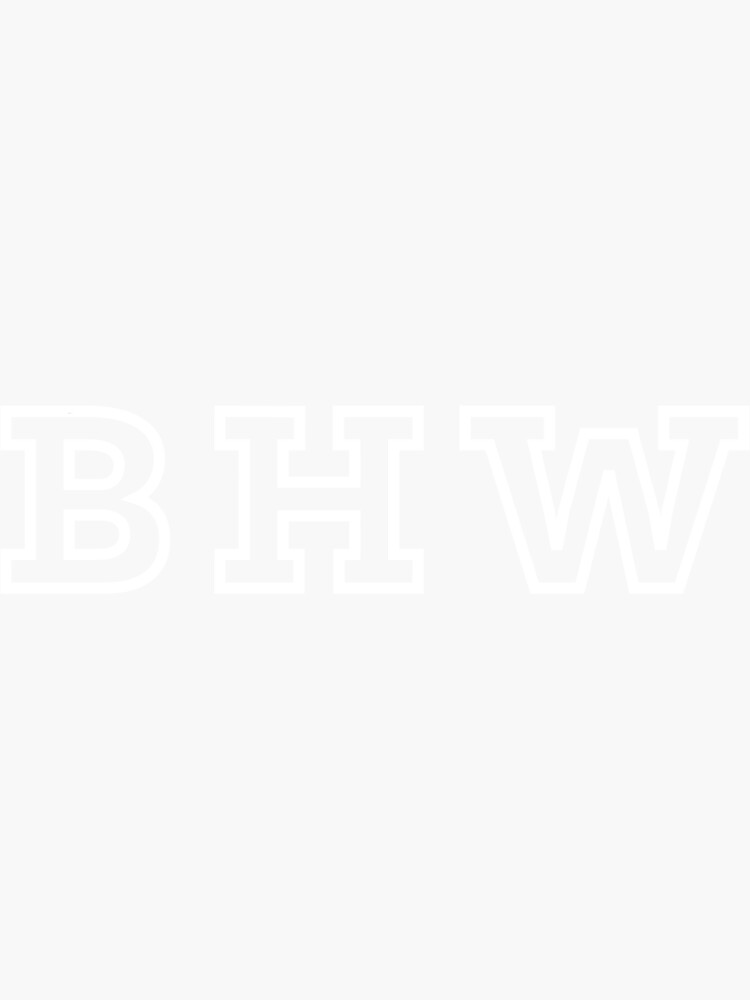 "BHW LOGO | BYHISWILL TRANSPARENT DESIGN" Sticker for Sale by ...
