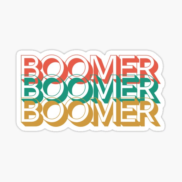 "80s Outrun Style Boomer" Sticker by PopTeees | Redbubble