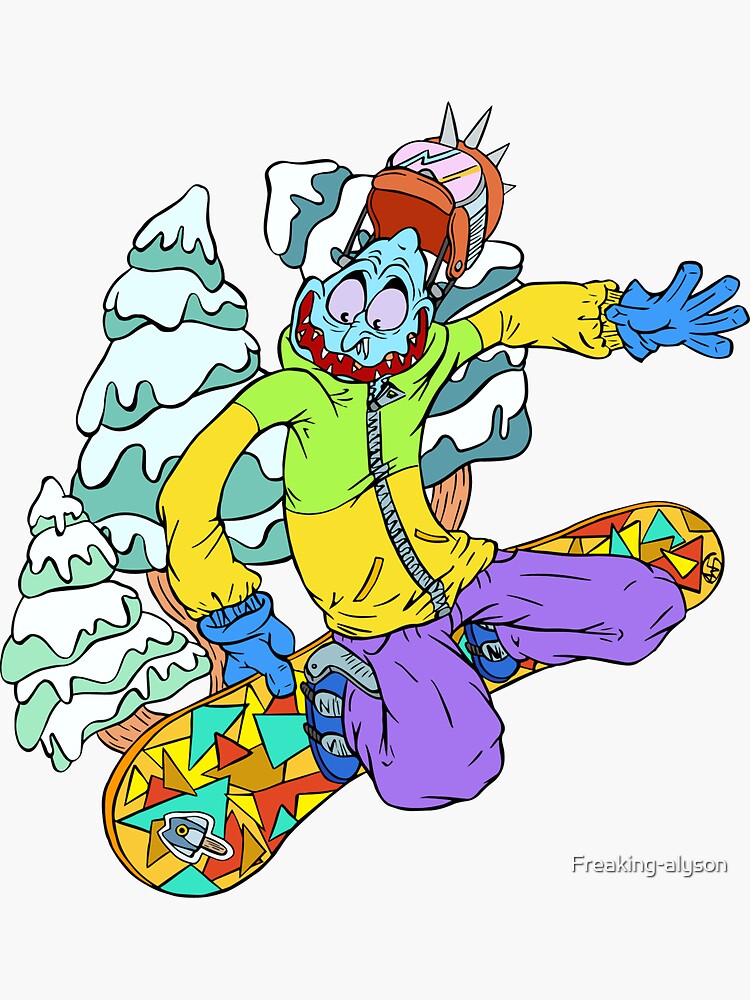 "Snow Demon part 2" Sticker by Freaking-alyson | Redbubble