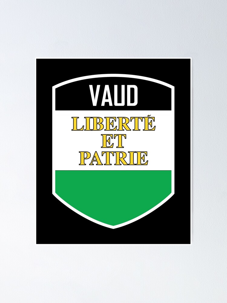 "Canton of Vaud Switzerland Flag Emblem" Poster for Sale by T-warrior ...