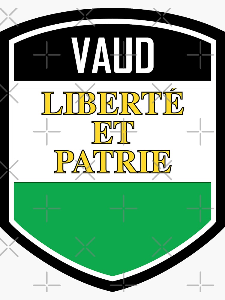 "Canton of Vaud Switzerland Flag Emblem" Sticker for Sale by T-warrior ...