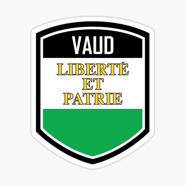 "Canton of Vaud Switzerland Flag Emblem" Sticker for Sale by T-warrior ...