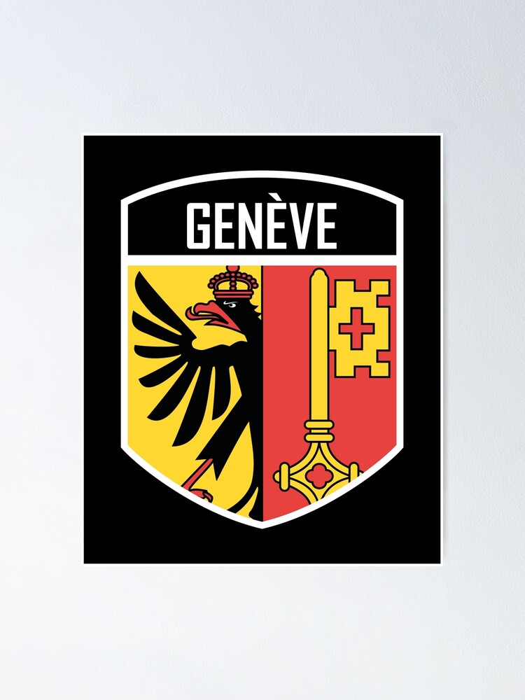 Póster «Emblema de la bandera del cantón de Ginebra Suiza» de T-warrior ...