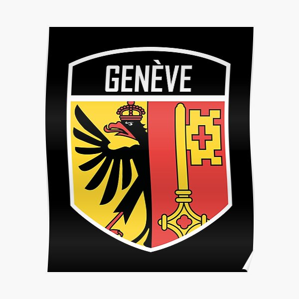 Póster «Emblema de la bandera del cantón de Ginebra Suiza» de T-warrior ...