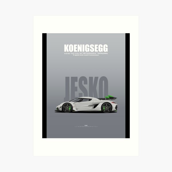 "Koenigsegg Jesko hypercar Poster" Art Print for Sale by lamasuetyniod ...
