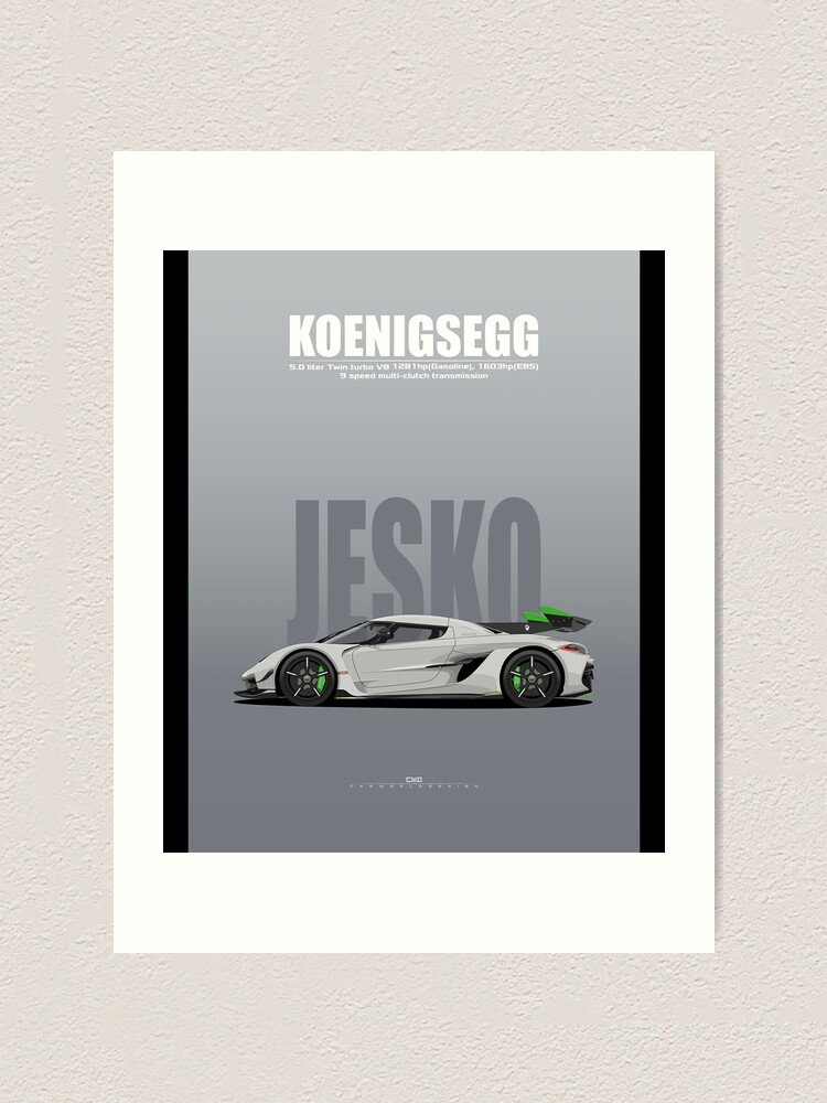 "Koenigsegg Jesko hypercar Poster" Art Print for Sale by lamasuetyniod ...