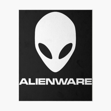 "Alienware dell gaming logo white essential t shirt" Art Board Print ...